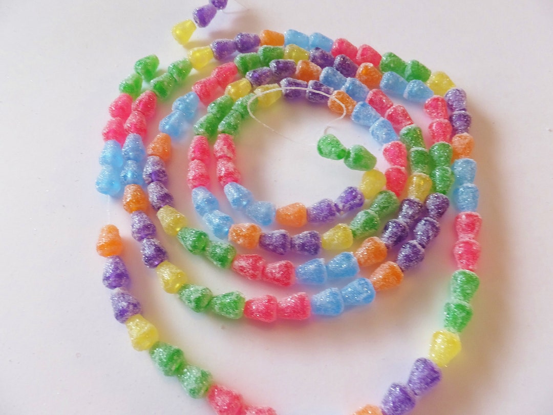 6 Foot Faux Candy Gum Garland: Tiny Glittered Gum Drops Mini Christmas ...