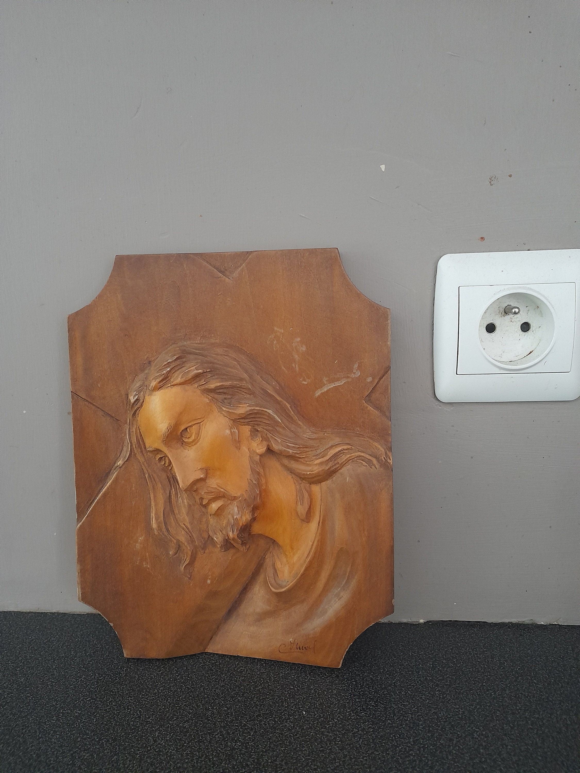 Jesus Wood Carving of Christ's Face Hand Carved - Etsy