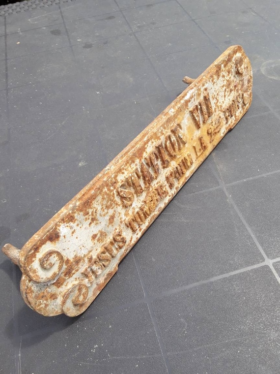 Antique French Iron Religious Sign | Etsy