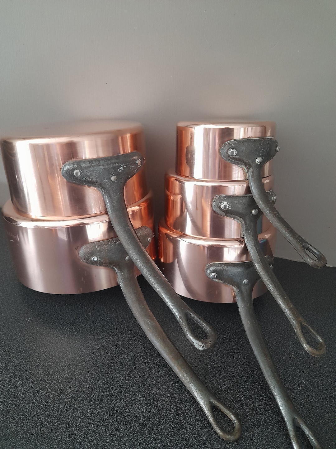Copper Pots and Pans in Copper Made by Tournus France Copper Saucepans ...