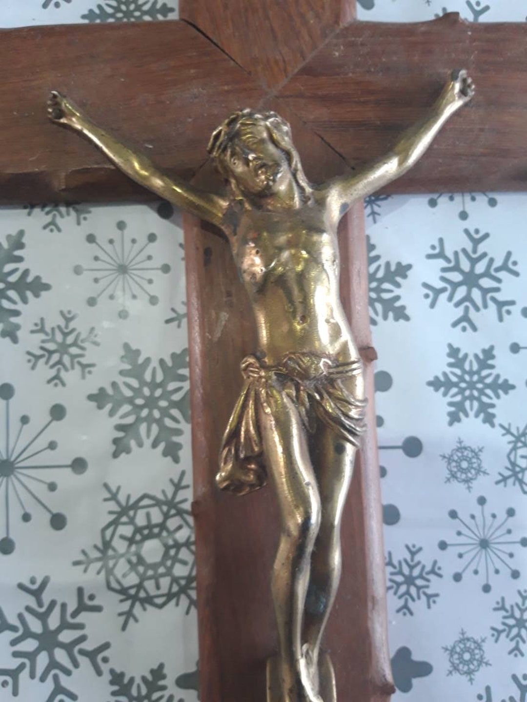 French Jesus on Cross Wood Wall Hanging Crucifix - Etsy