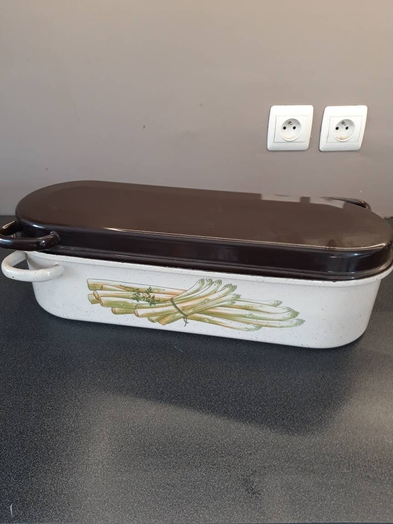 Vintage French Enamel Fish Poacher Steamer Kettle - Etsy