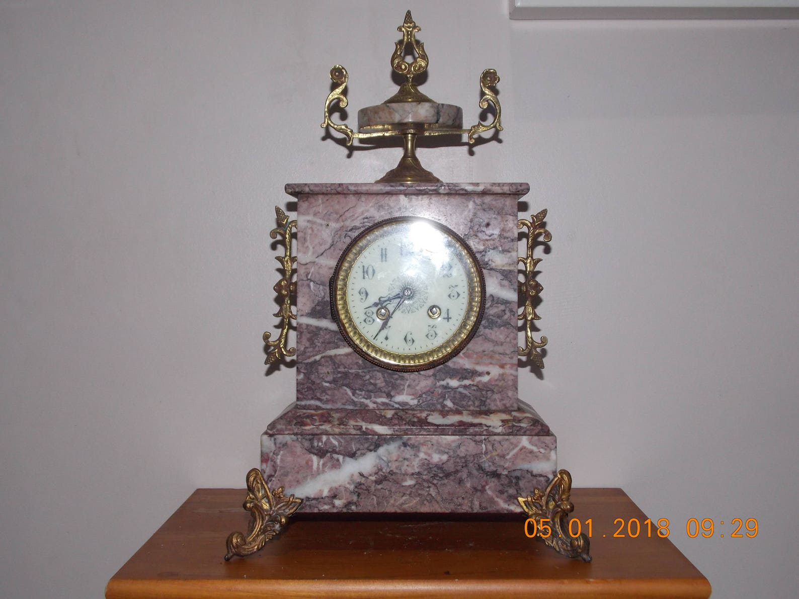 Antique French Marble Clock and Pair of Candelabra Garnitures Vintage ...