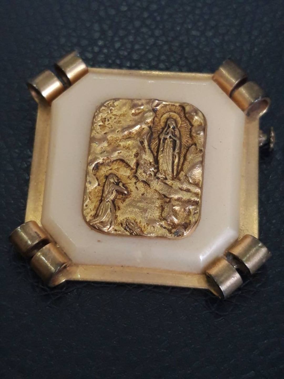 Antique French Religious Brooch - Etsy