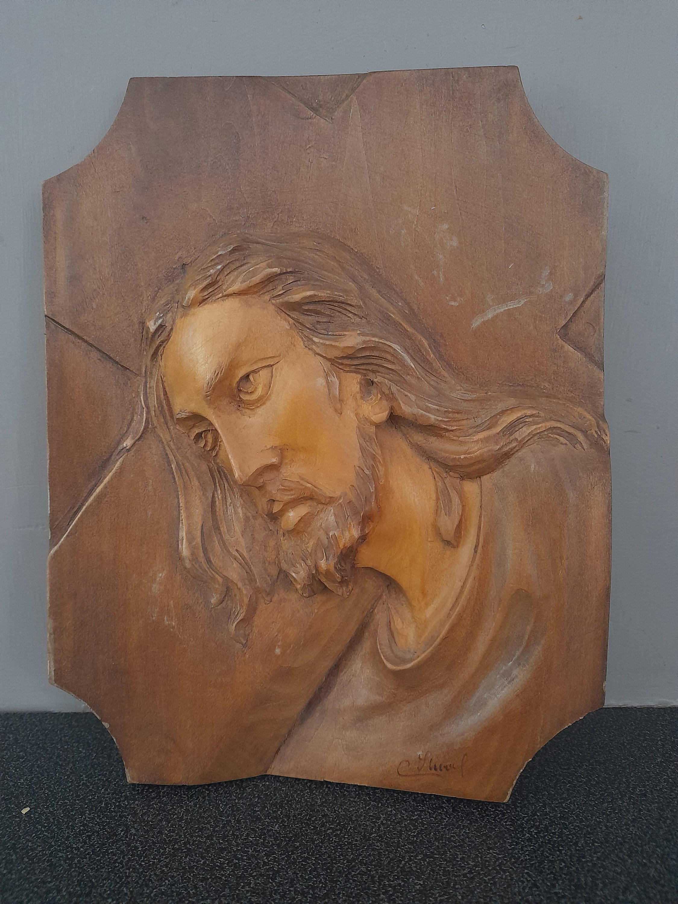 Jesus Wood Carving of Christ's Face Hand Carved - Etsy