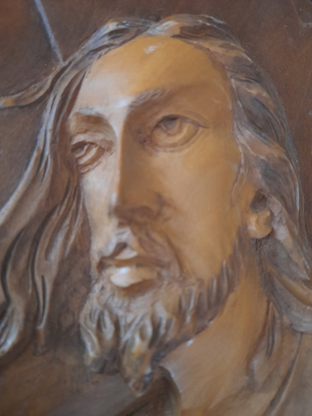 Jesus Wood Carving of Christ's Face Hand Carved - Etsy
