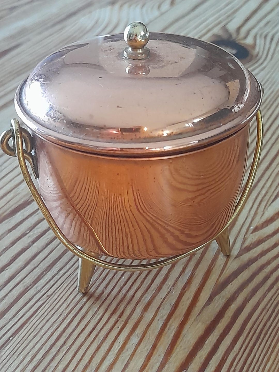 Vintage French Copper Fairy Cauldron With Lid by Villedieu - Etsy UK