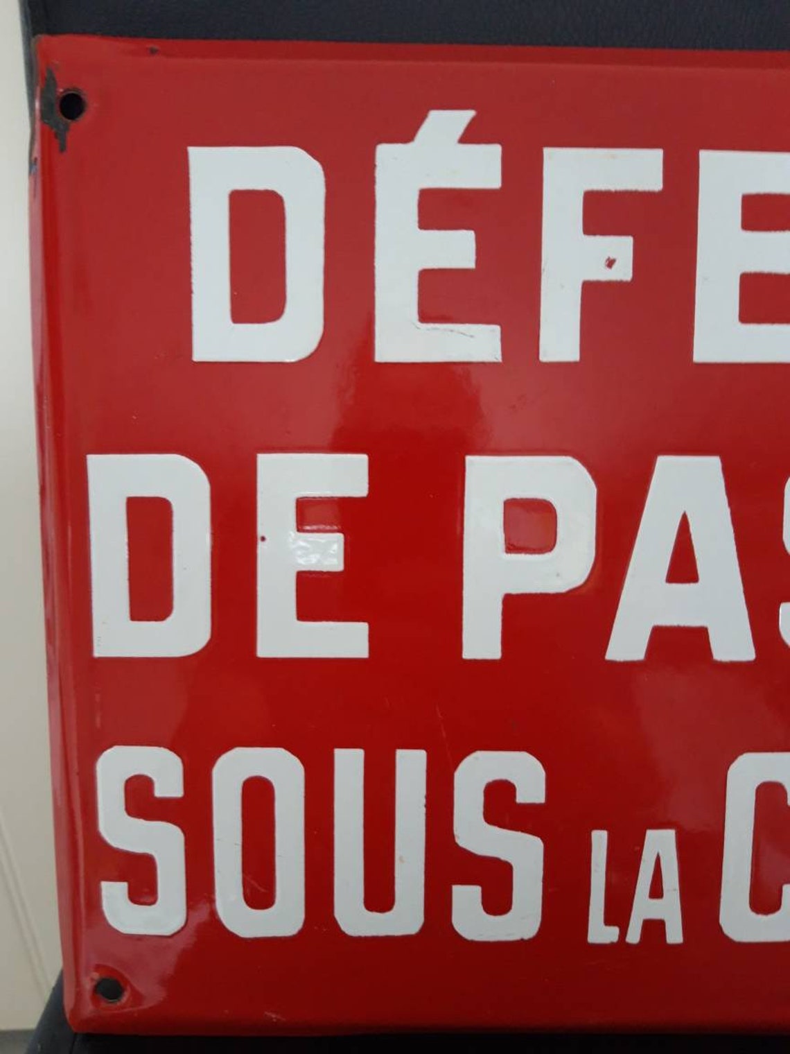 Vintage French Enamel Sign in Lovely Condition - Etsy