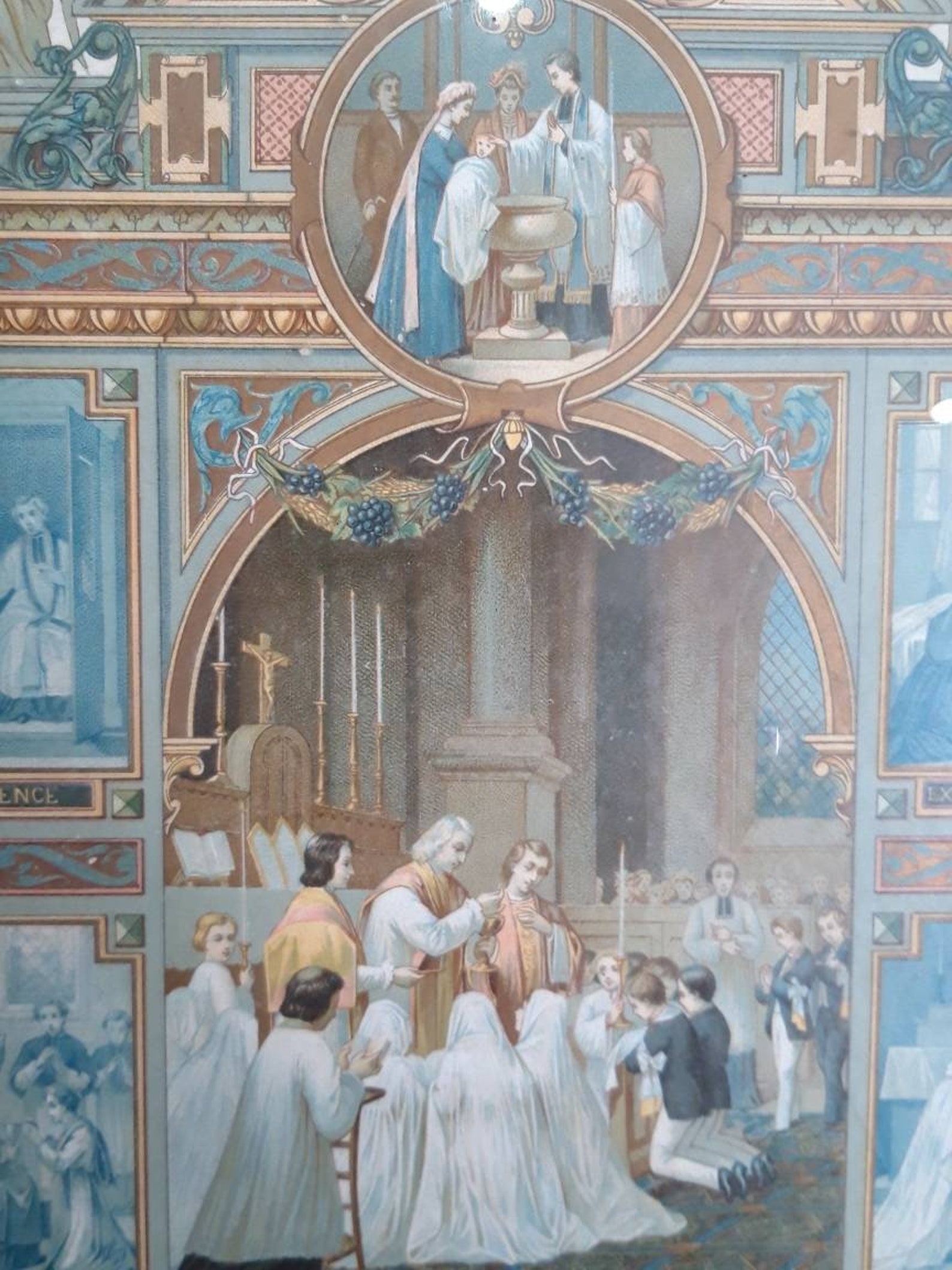 Religious French Baptism Certificate 1888 - Etsy