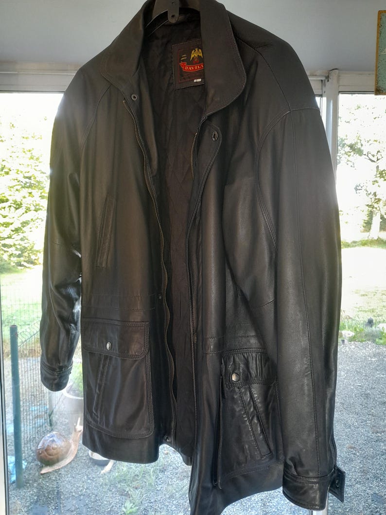 Mens Large Vintage Leather Jacket - Etsy