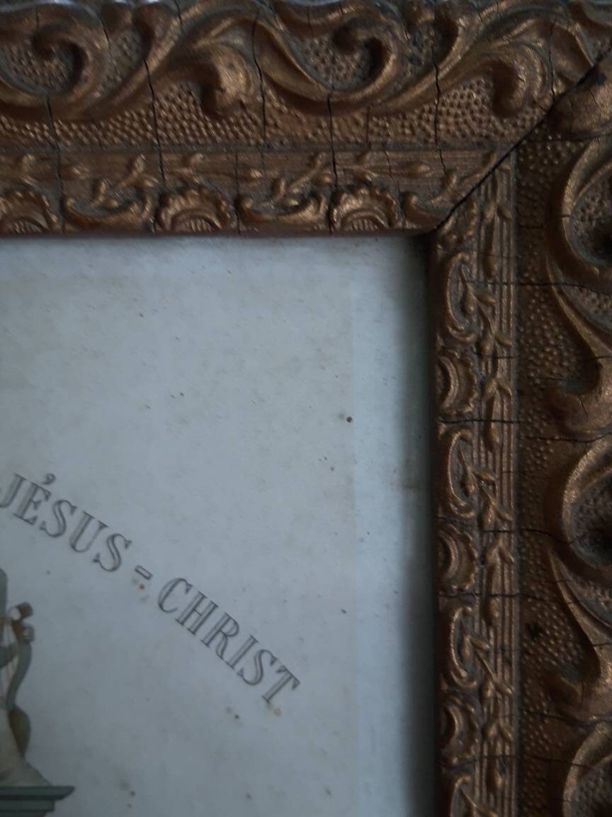 Religious French Baptism Certificate 1888 | Etsy