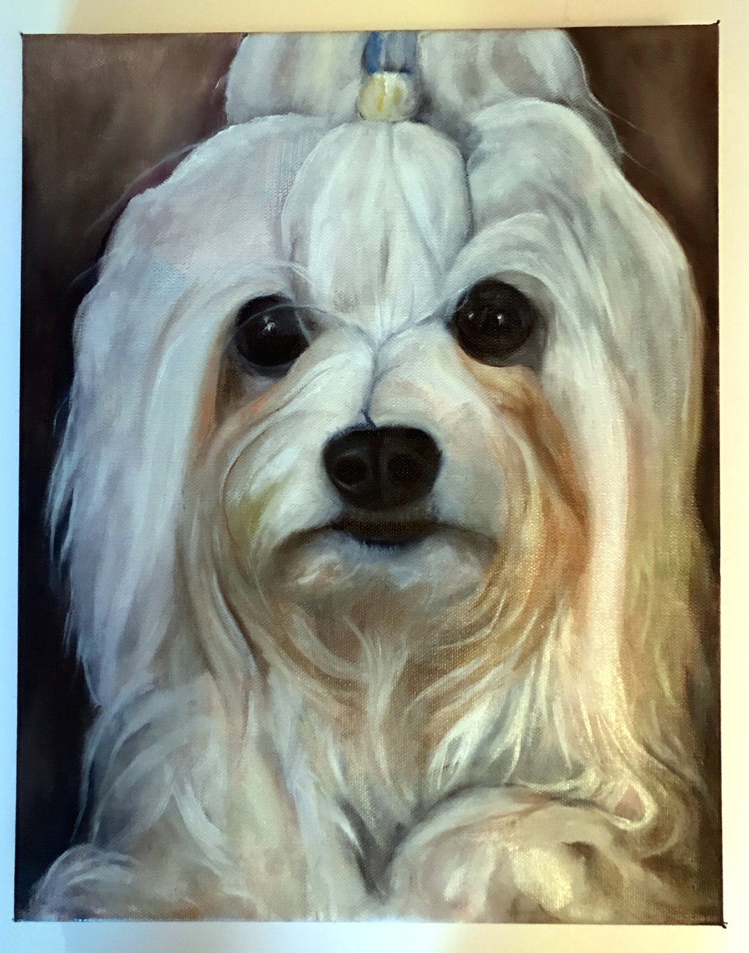 Maltese, Maltese Painting, Custom Maltese , Maltese Dog Painting, White ...