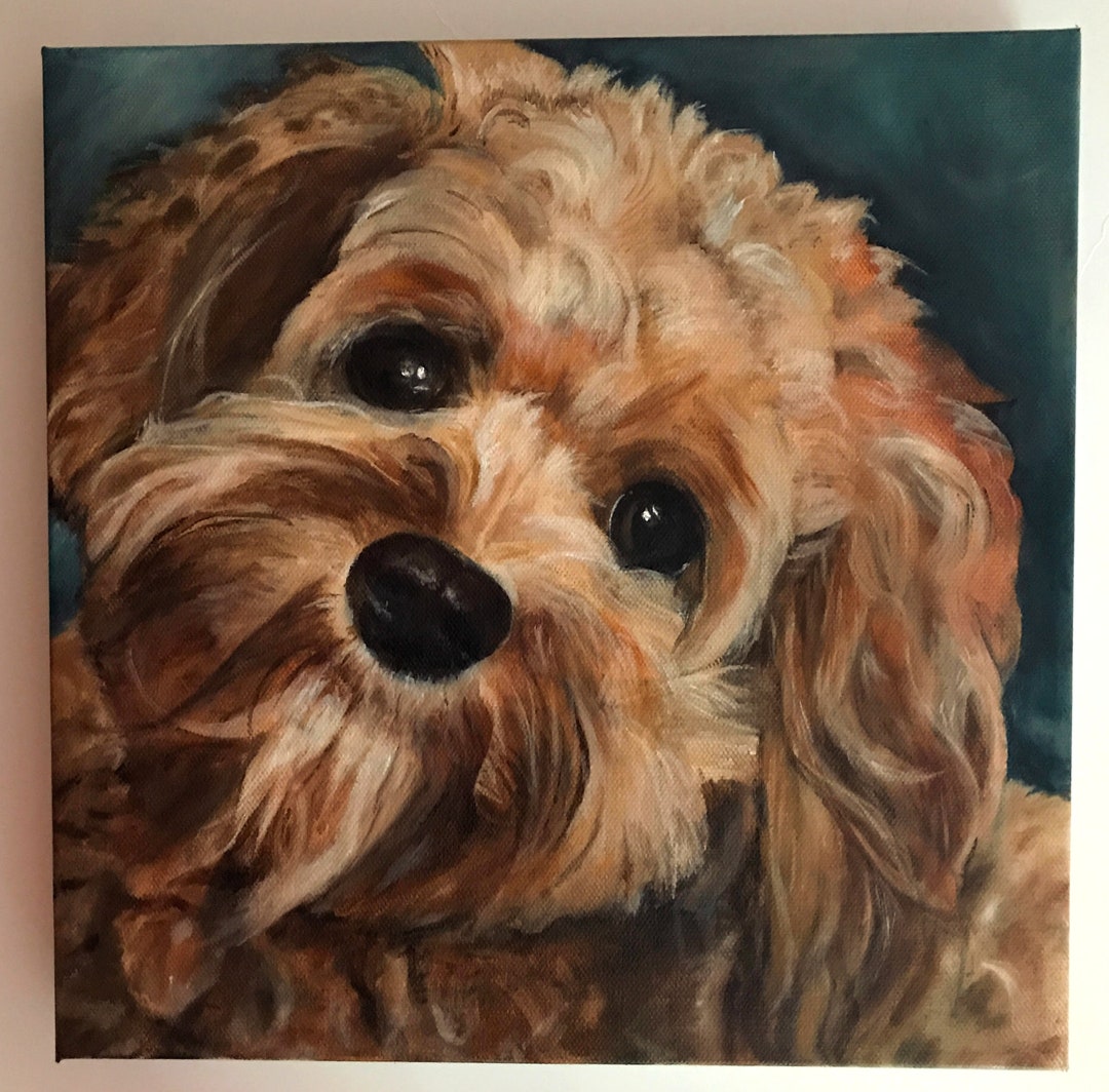 Cavapoo, Pet Portrait, CAVAPOO PET Portrait, Pet Painting, Dog Painting ...