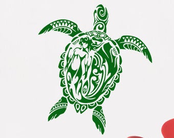 Turtle wall decal | Etsy