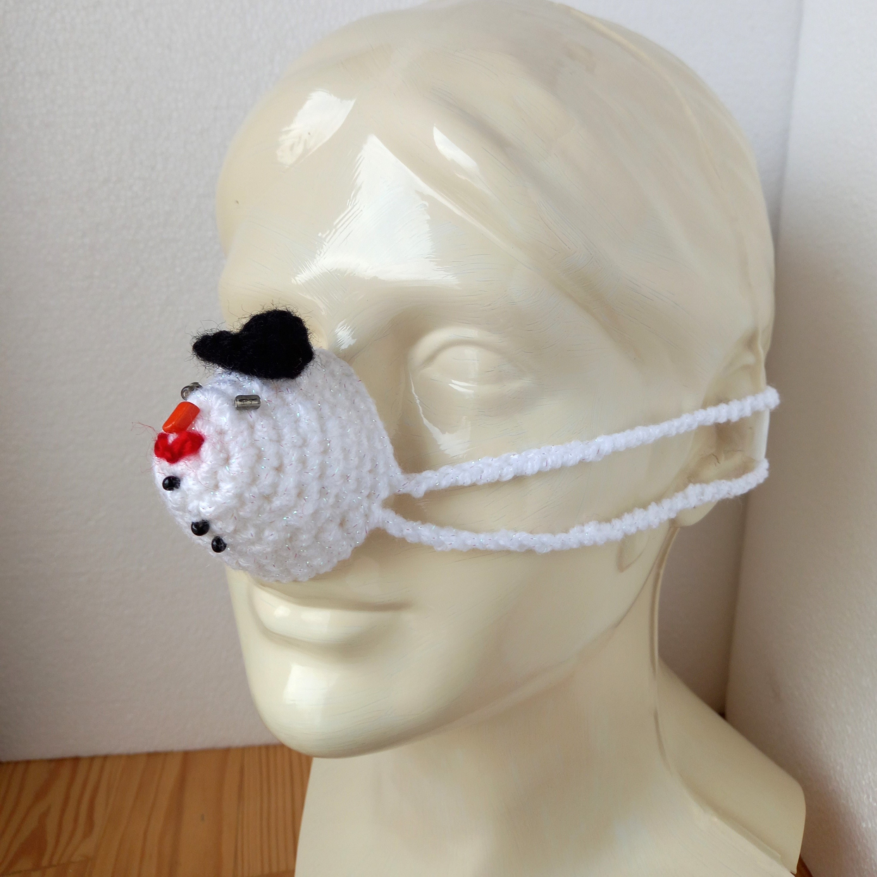 Nose Warmer snowman, Winter Nose Hat, Crochet Nose Protector, Nose ...