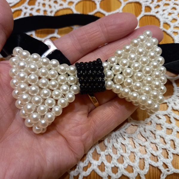 Beaded Bow Tie - Etsy