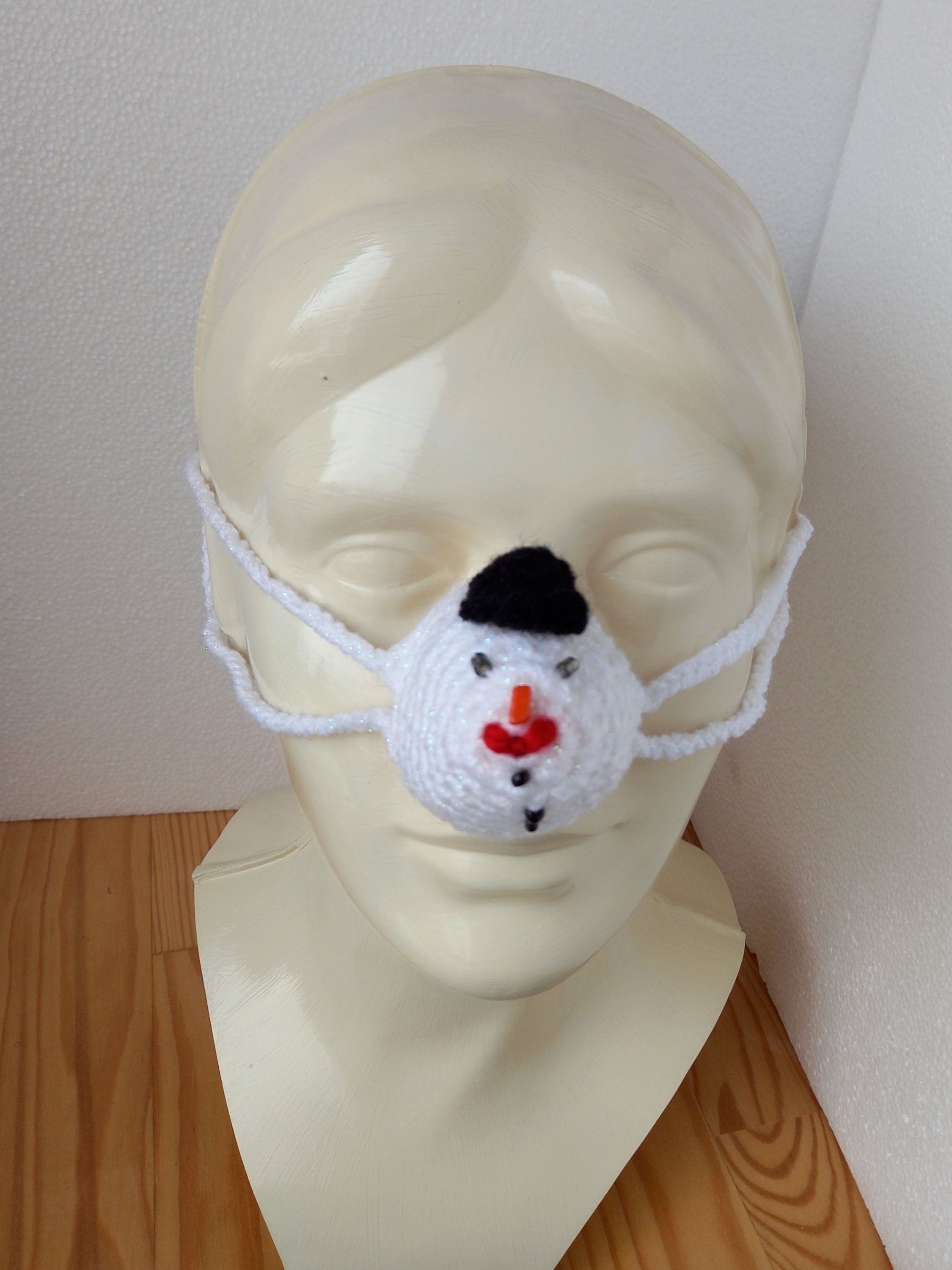 Nose Warmer snowman, Winter Nose Hat, Crochet Nose Protector, Nose ...