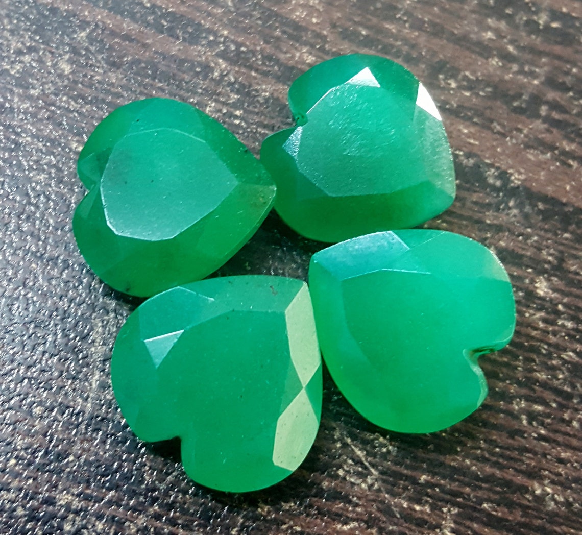 Natürlicher Grüner Quarz 54 Cts 4 Pec Herzform Quarz | Etsy