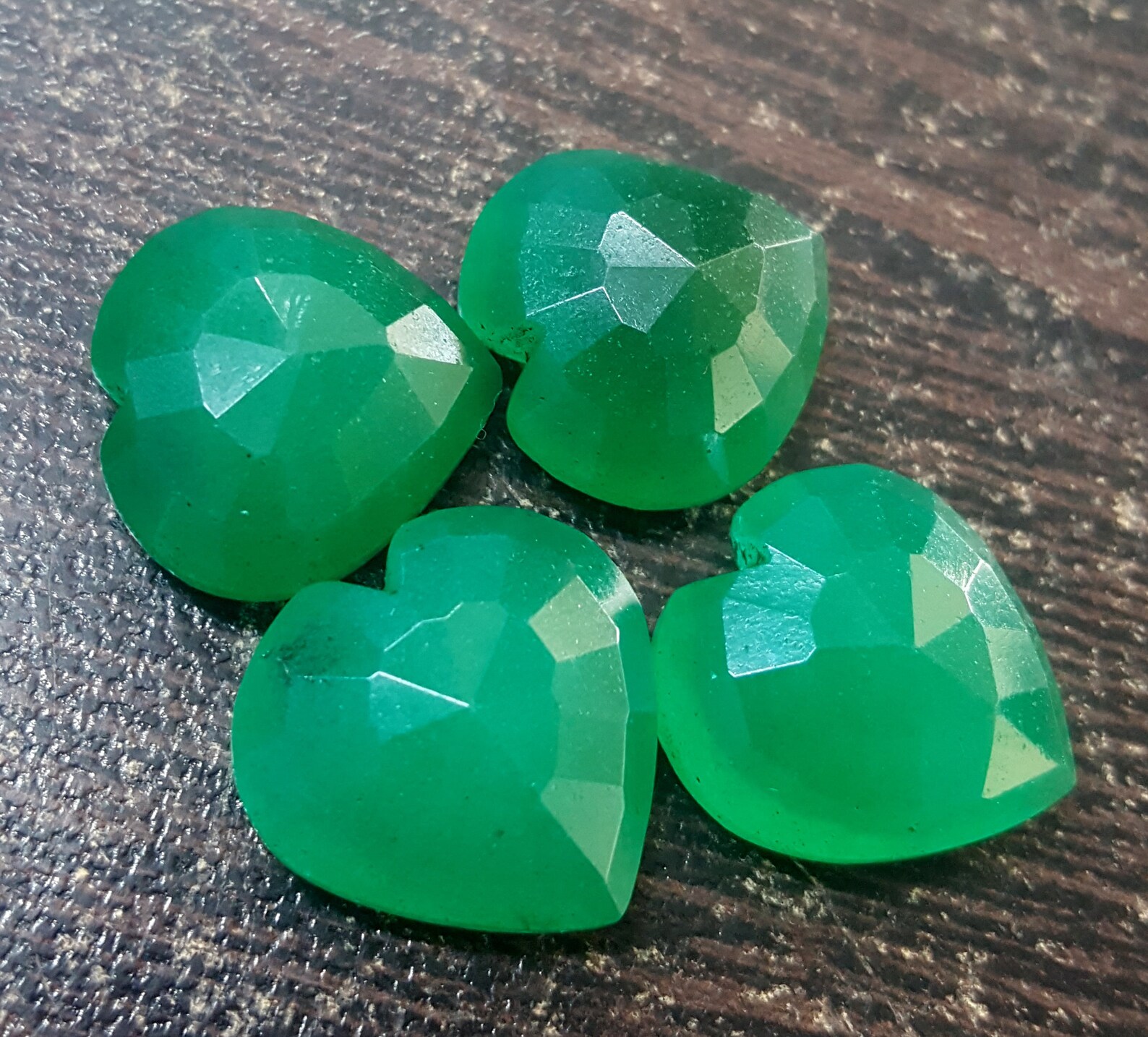 Natürlicher Grüner Quarz 54 Cts 4 Pec Herzform Quarz | Etsy