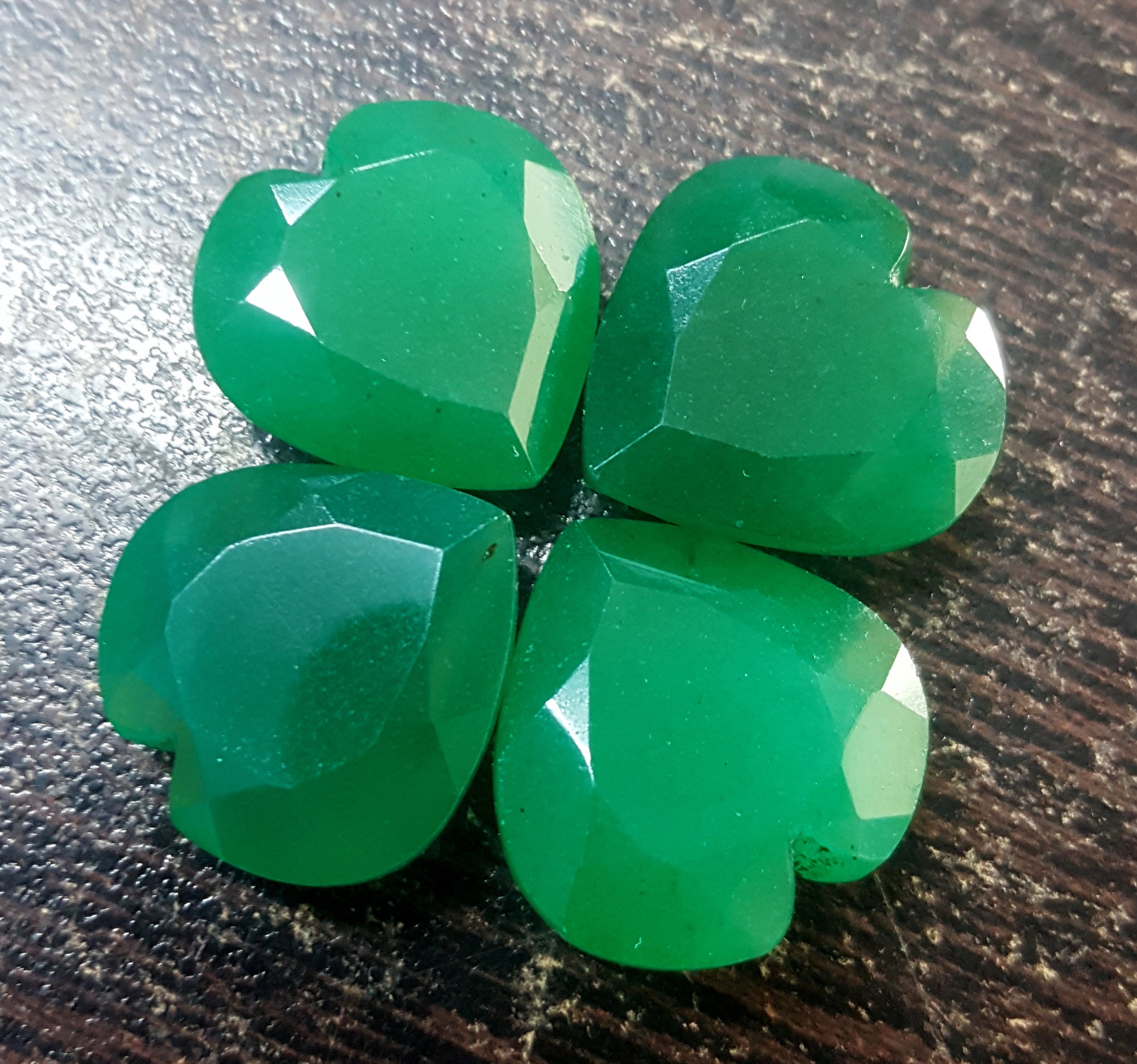 Natürlicher Grüner Quarz 63 Cts 4 Pec Herzform Quarz | Etsy