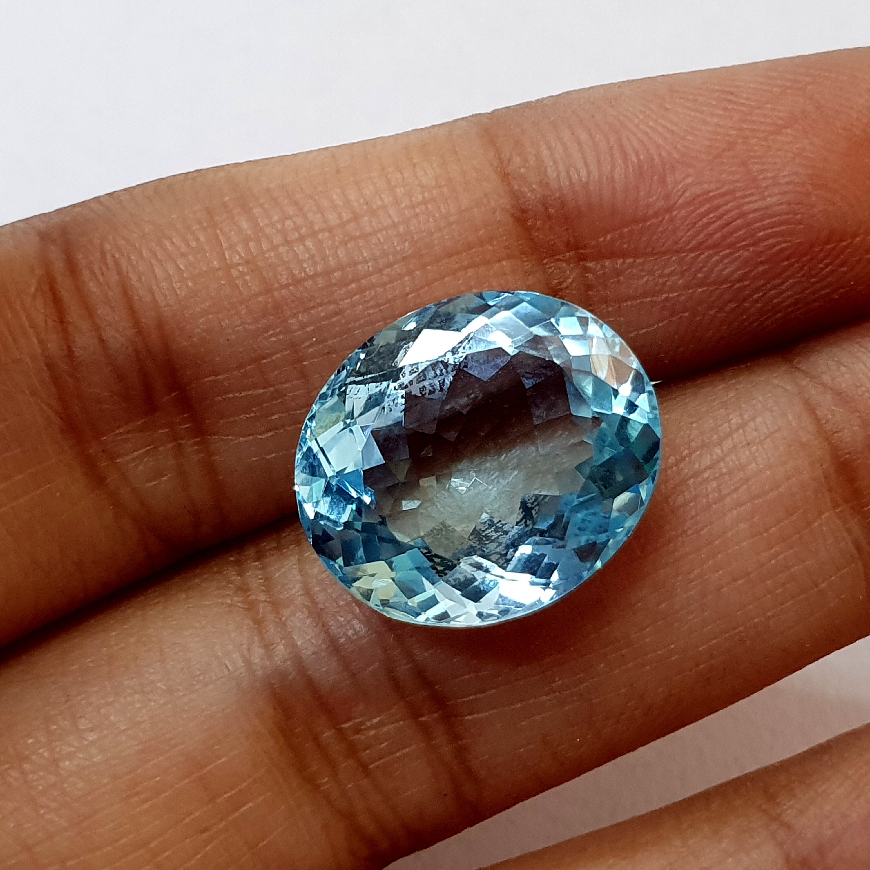 16x14x8 mm Natural Topaz Blue Topaz Oval Cut Amazing Luster | Etsy