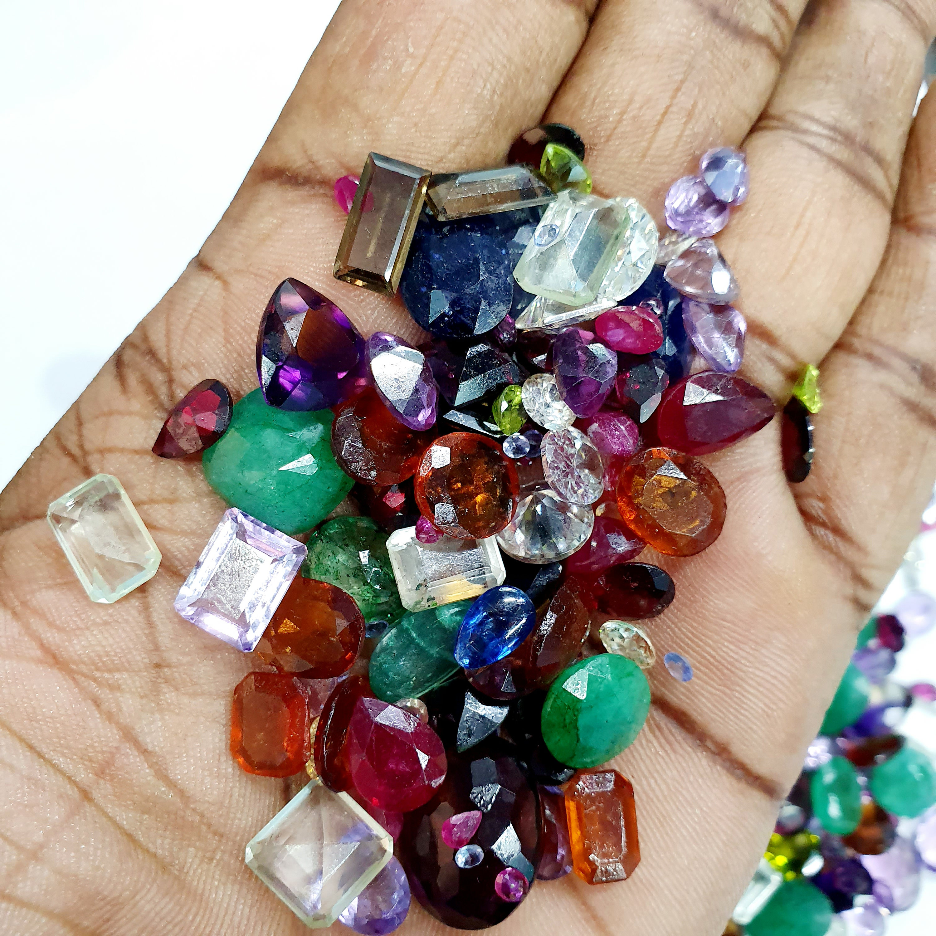 Natural Gemstone Faceted Mix 50 Cts Lot Gemstone Faceted | Etsy