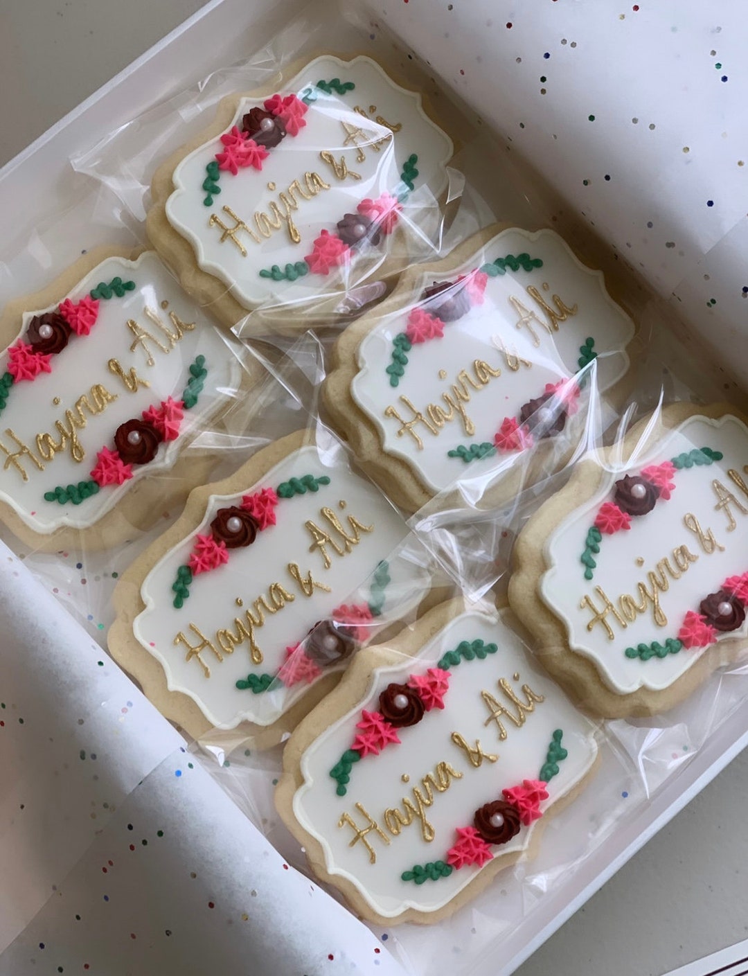 Couples Names Sugar Cookies Customizable 6/12/24 Piece Sets - Etsy