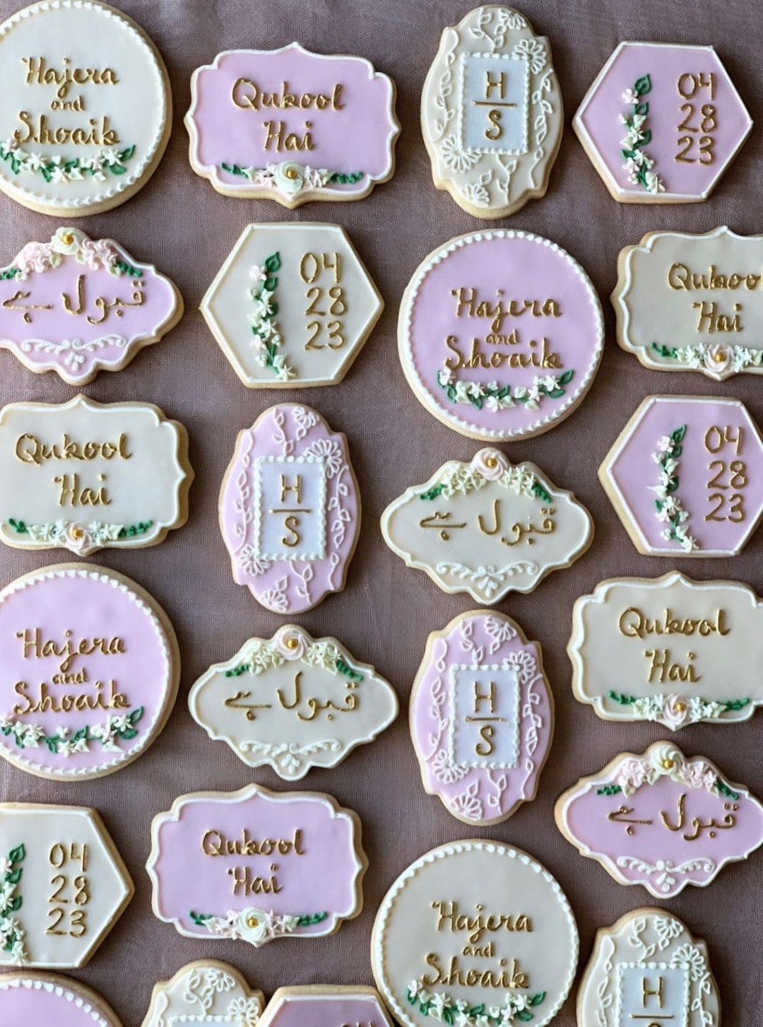 Qubool Hai English Urdu Couple Names Initials Event Date - Etsy