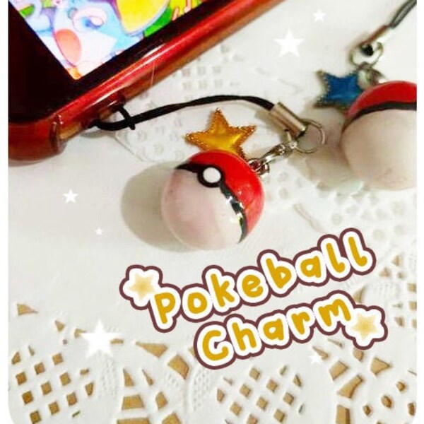 Pokeball Charm - Etsy