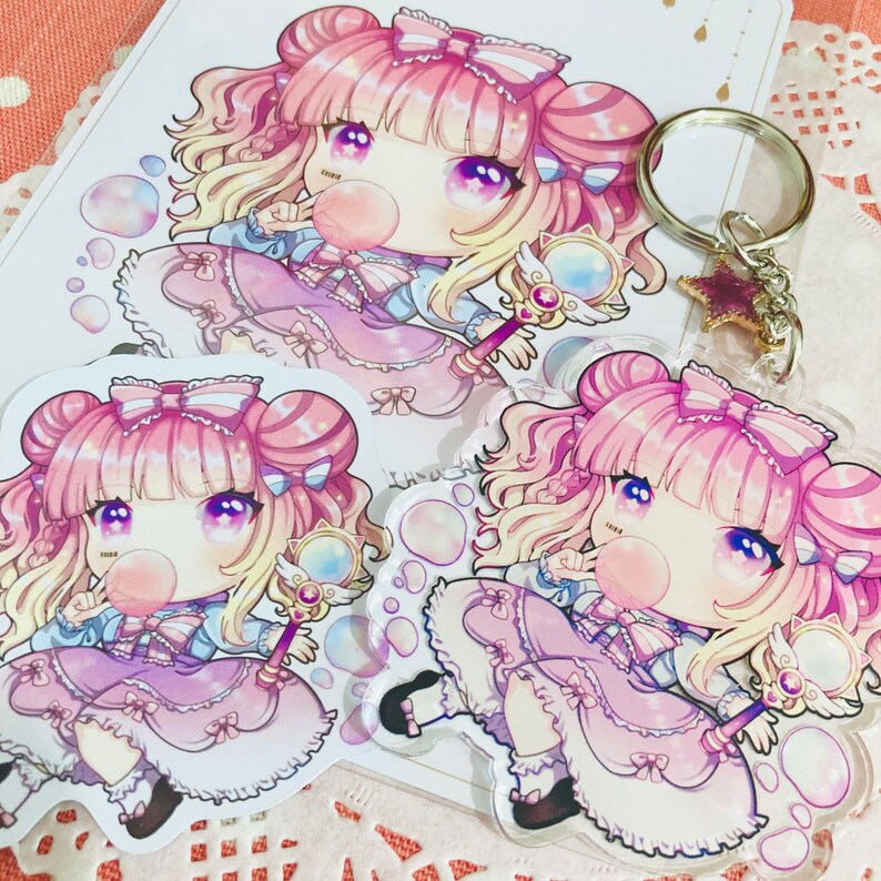 CUSTOM Keychain Standy Chibi Anime Character Commission Couple - Etsy