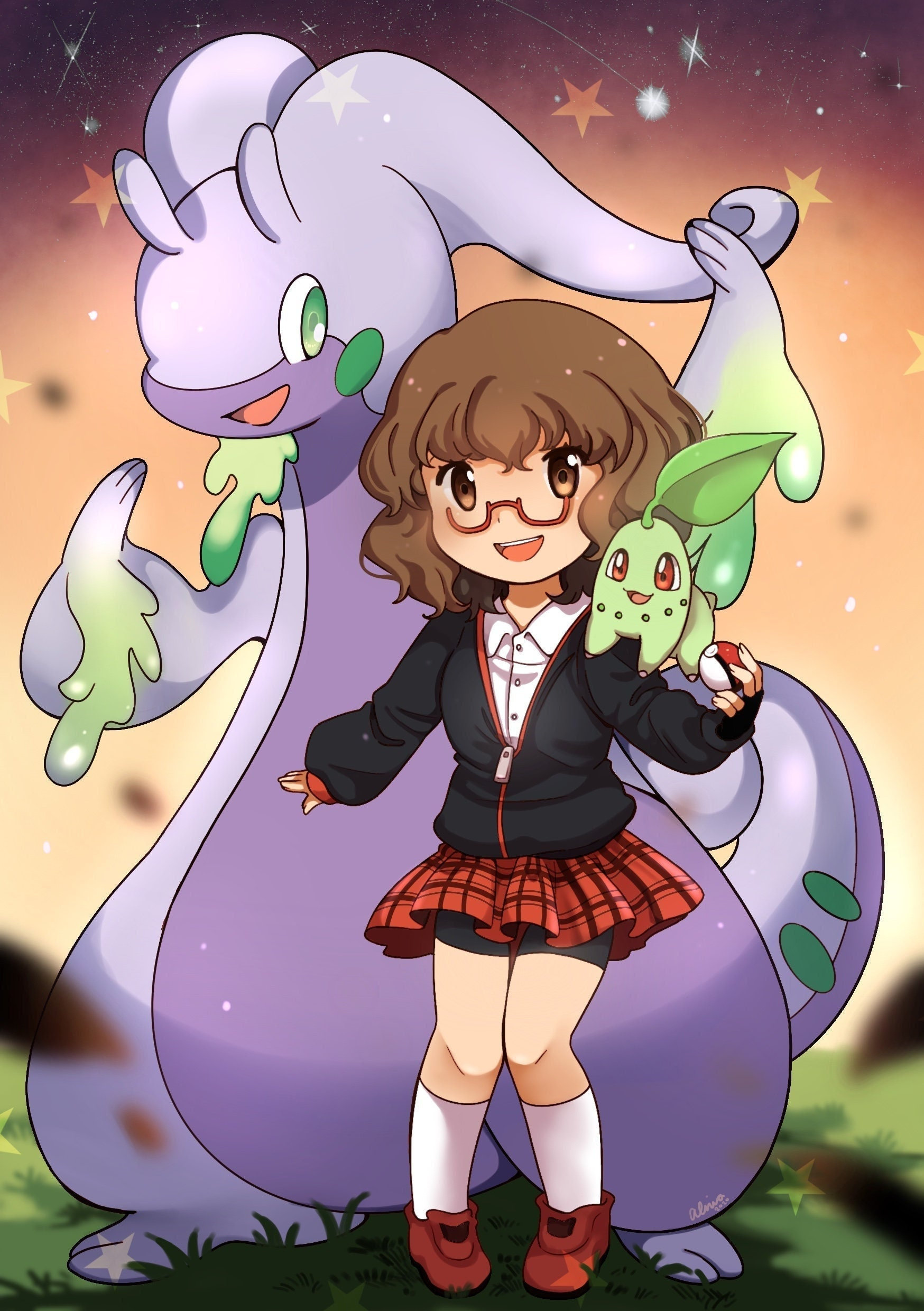 CUSTOM Pokemon Trainer Digital A5 Full Body Simple Background - Etsy