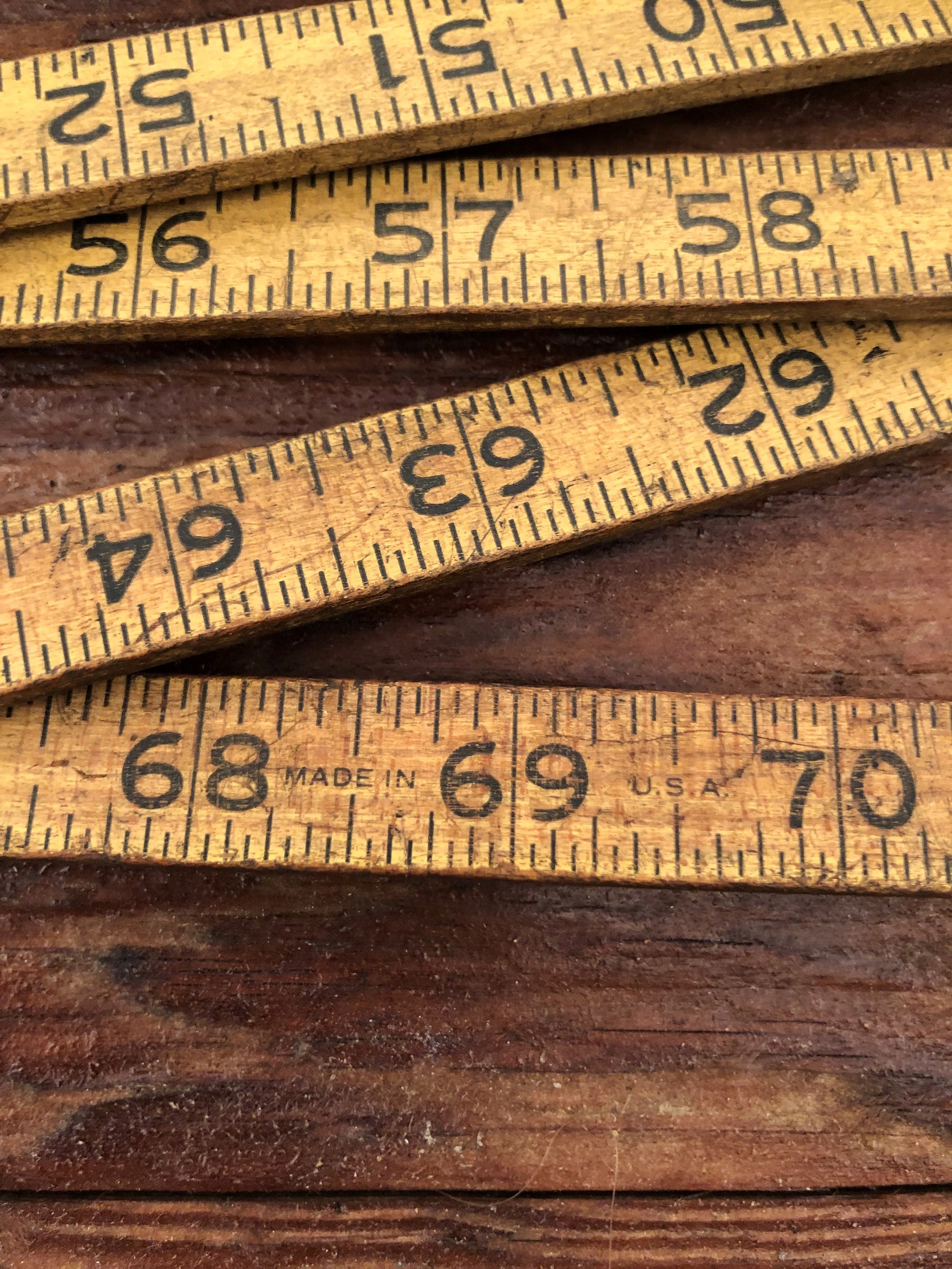 Vintage 72 Folding Ruler / Measuring Stick / Carpenter - Etsy