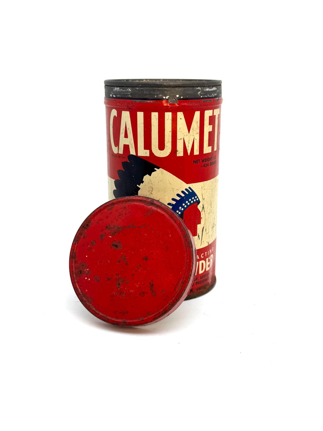 Calumet Double Acting Baking Powder Tin / 1 Pound Baking Powder Tin ...