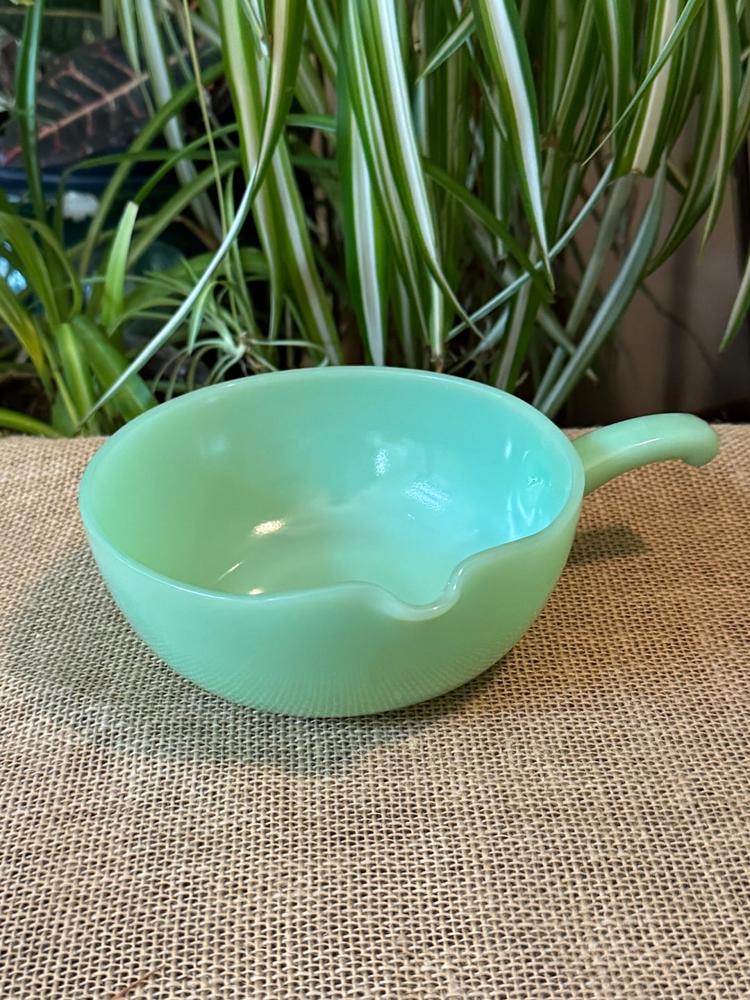 1950's Fire-king Jadeite Handled Skillet Bowl / Jadeite Green Bowl With ...