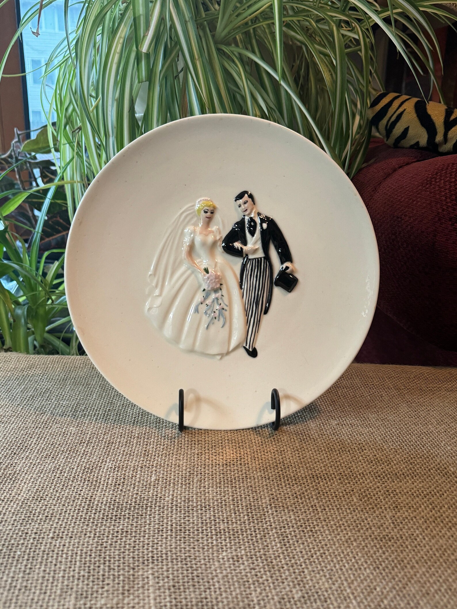 Ceramic Bride and Groom Plate / Wedding Couple Plate / Holland Mold ...
