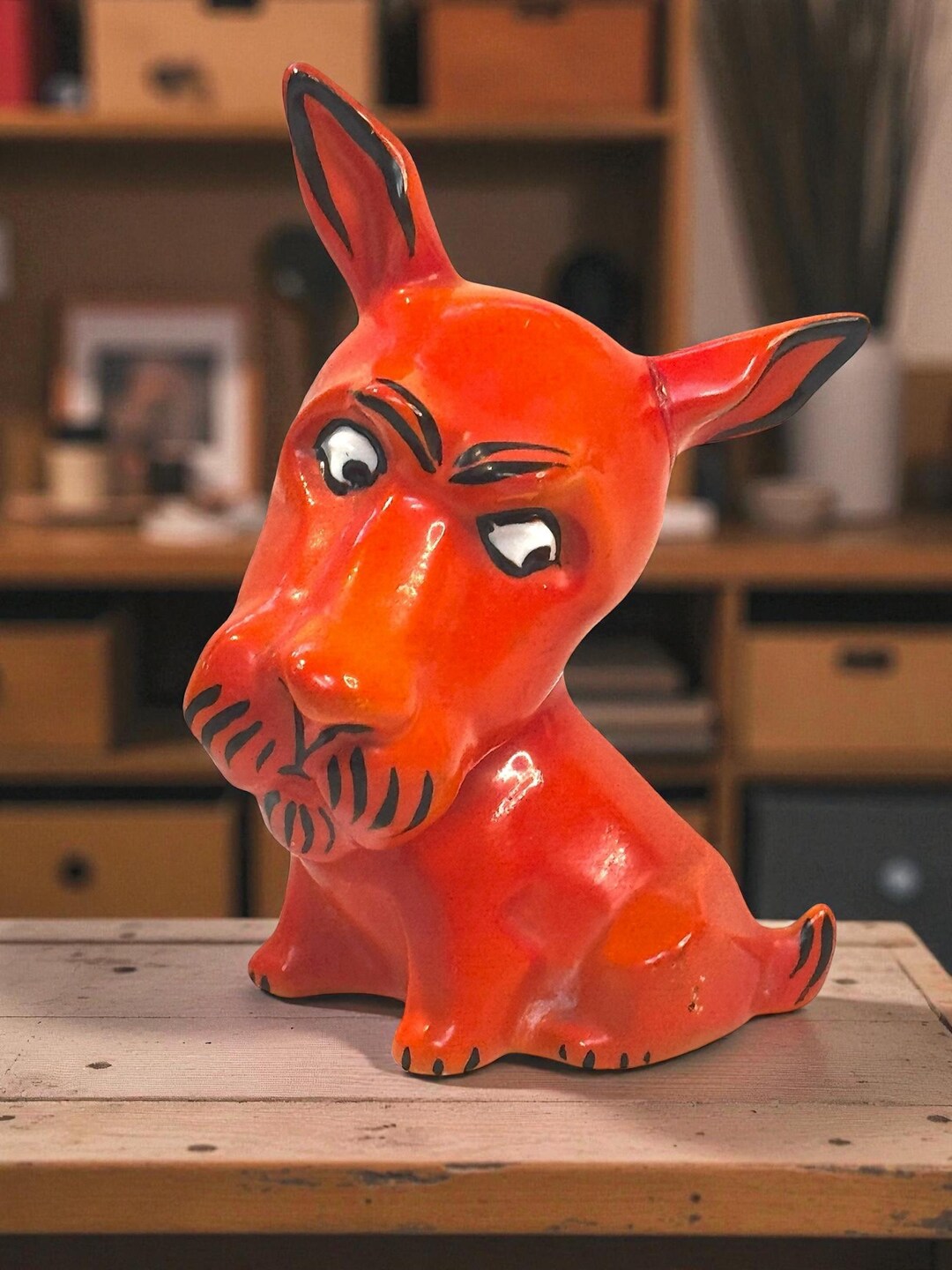 Rare Goebel Orange Dog Figurine, 1940's Mid-century Dog Figurine - Etsy