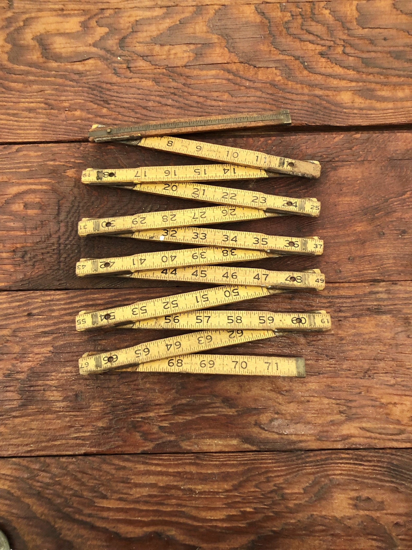 Vintage 72 Folding Ruler / Measuring Stick / Carpenter - Etsy