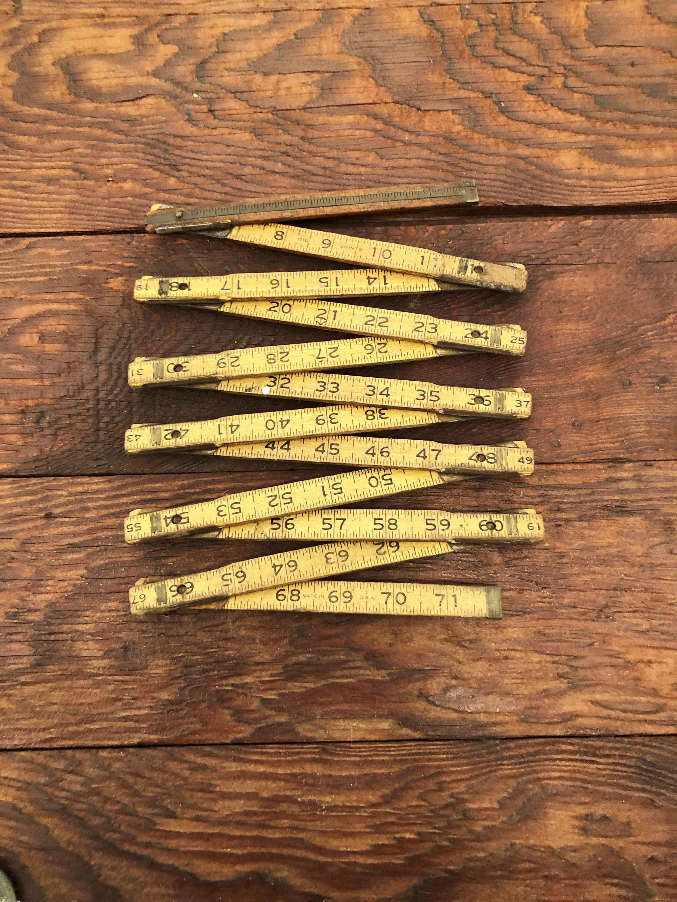 Vintage 72 Folding Ruler / Measuring Stick / Carpenter - Etsy