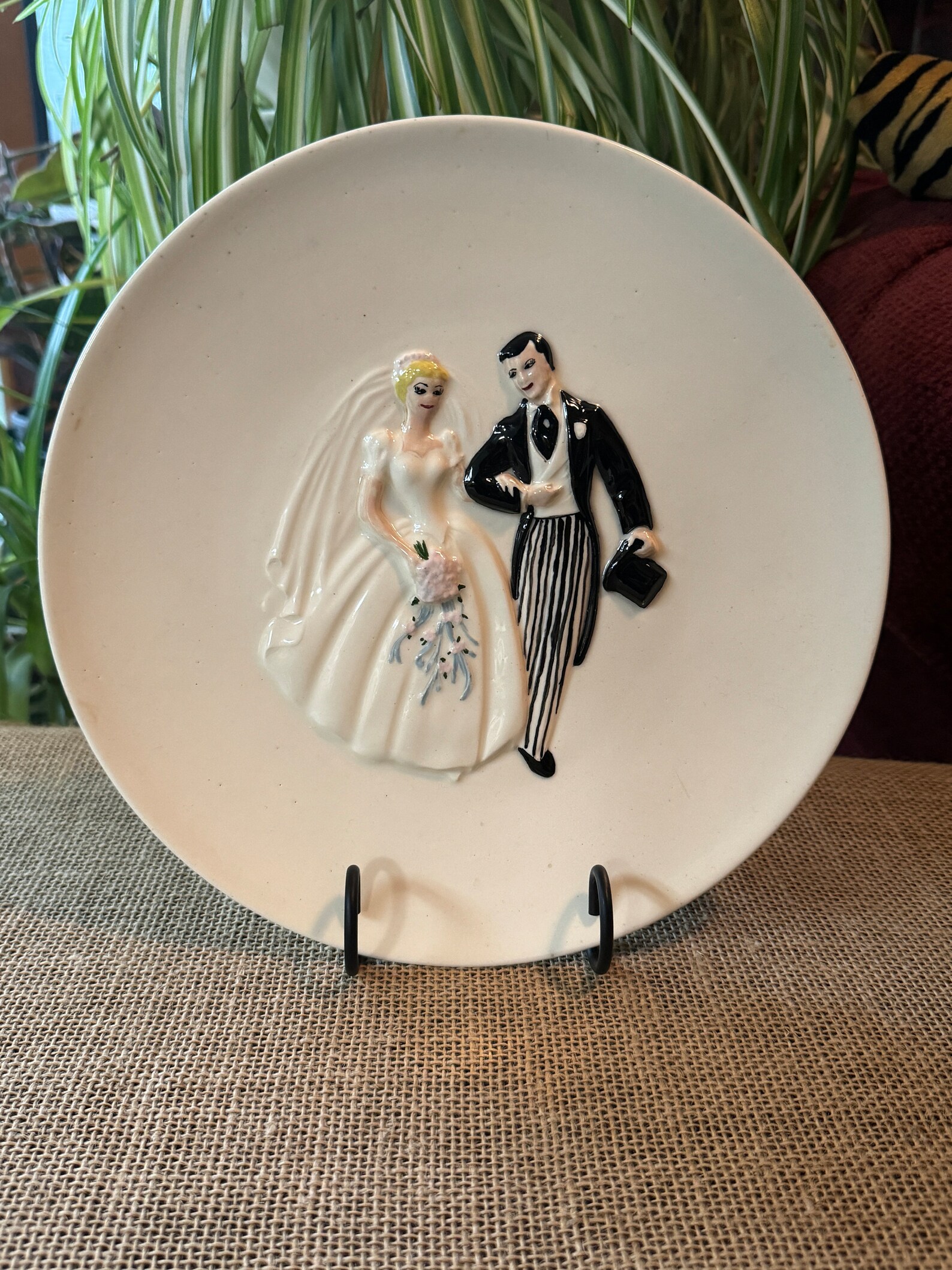 Ceramic Bride and Groom Plate / Wedding Couple Plate / Holland Mold ...