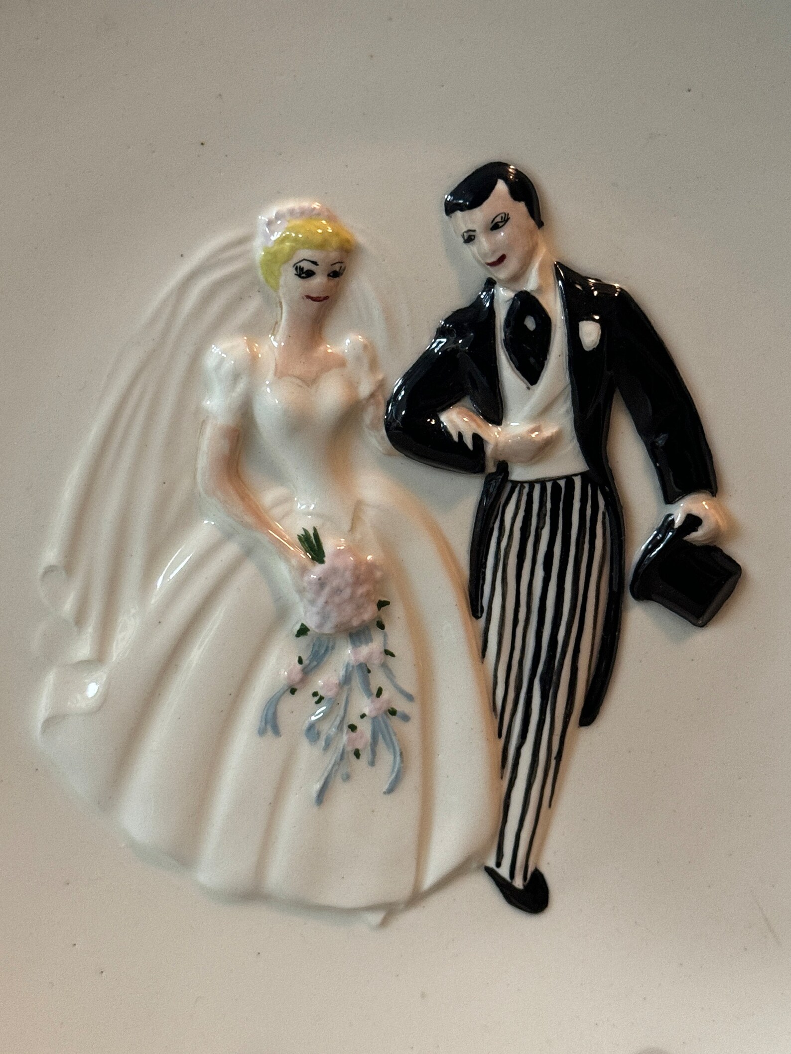 Ceramic Bride and Groom Plate / Wedding Couple Plate / Holland Mold ...
