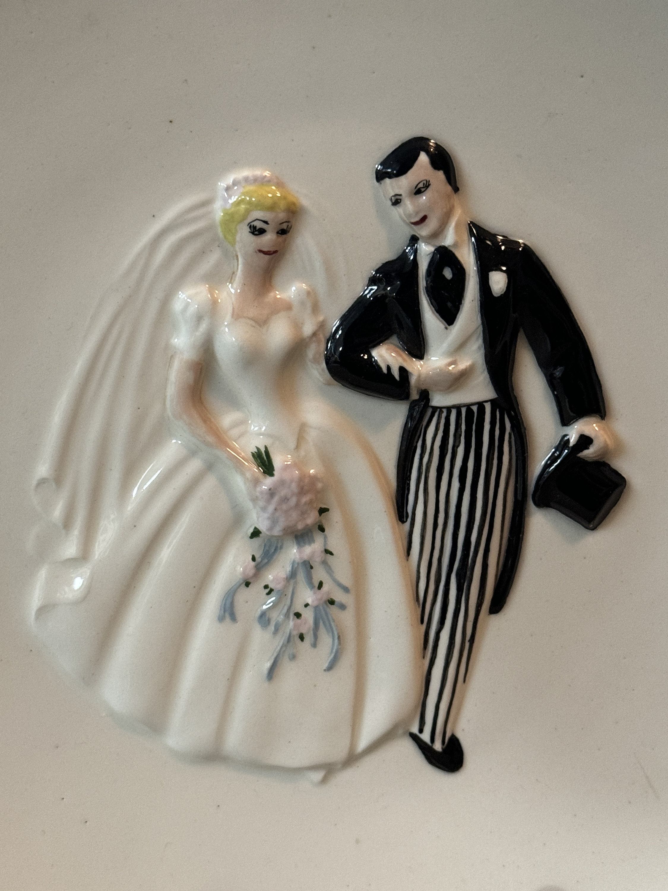 Ceramic Bride and Groom Plate / Wedding Couple Plate / Holland Mold ...