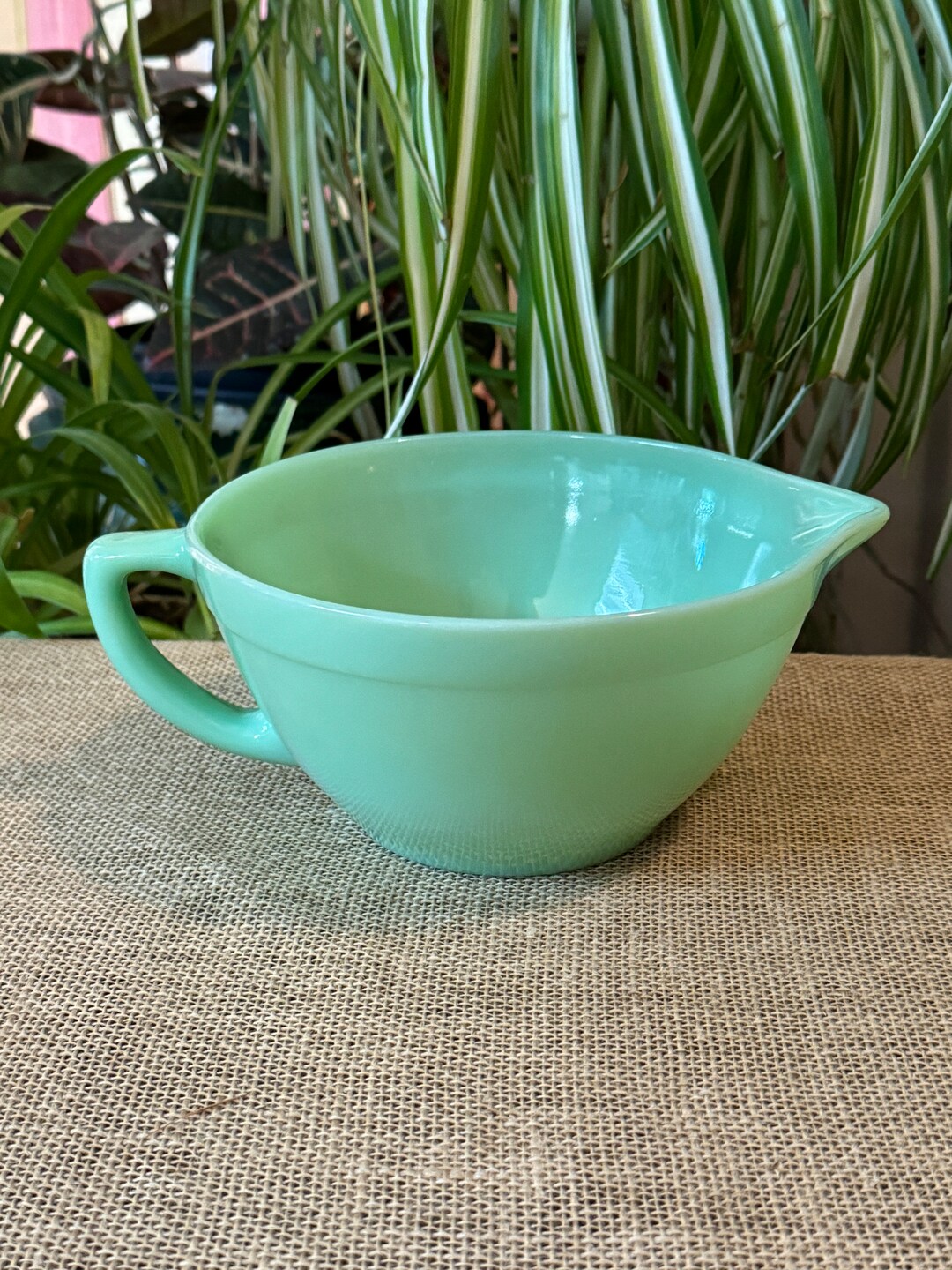 1950's Fire-king Jadeite Batter Bowl by Anchor Hocking / Jadeite Green ...