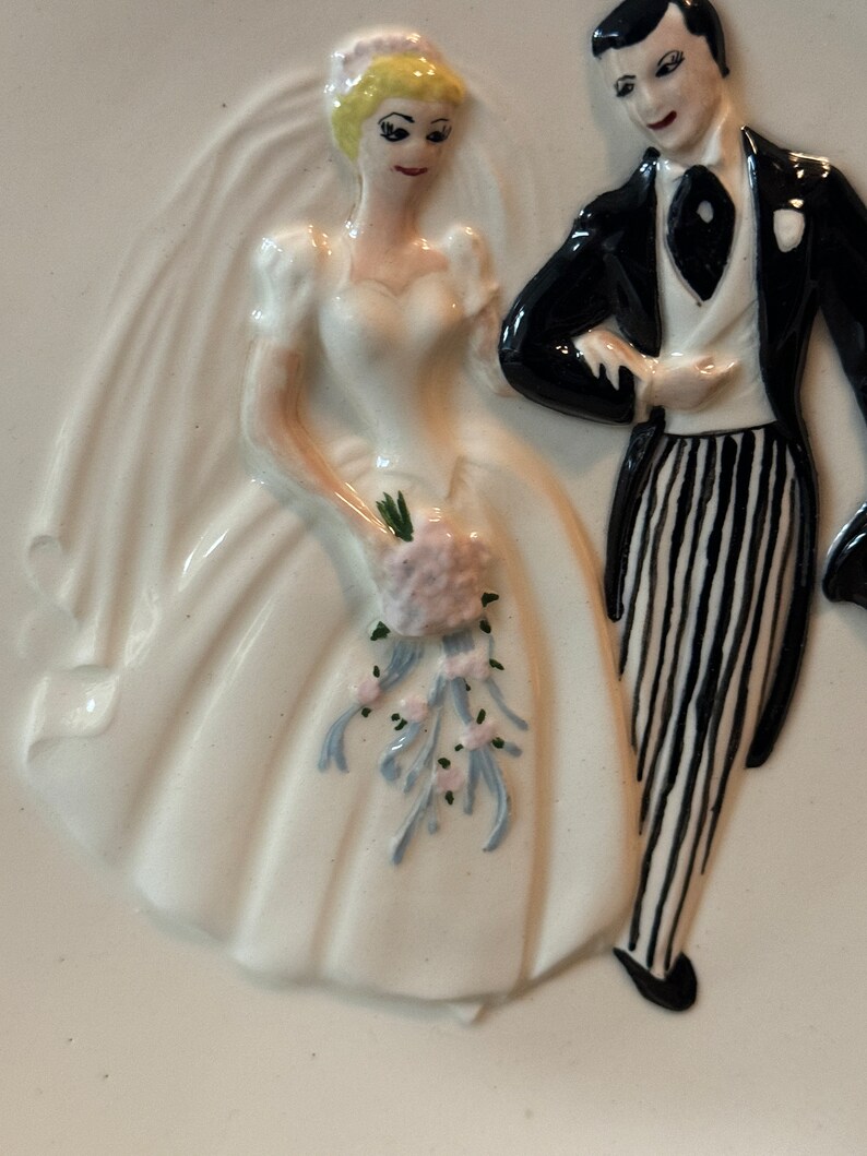 Ceramic Bride and Groom Plate / Wedding Couple Plate / Holland Mold ...