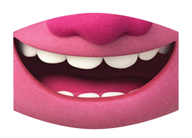 Poppy trolls mouth adult face mask kids cartoon face mask | Etsy