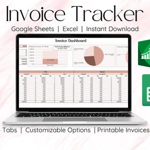 Invoice Tracker Google Sheets Small Business Spreadsheet Customer ...