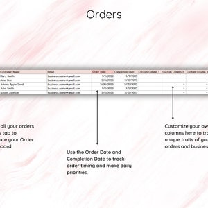 Order Tracker Spreadsheet Order Tracker Google Sheets Small Business ...