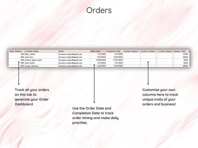 Order Tracker Spreadsheet Order Tracker Google Sheets Small Business ...