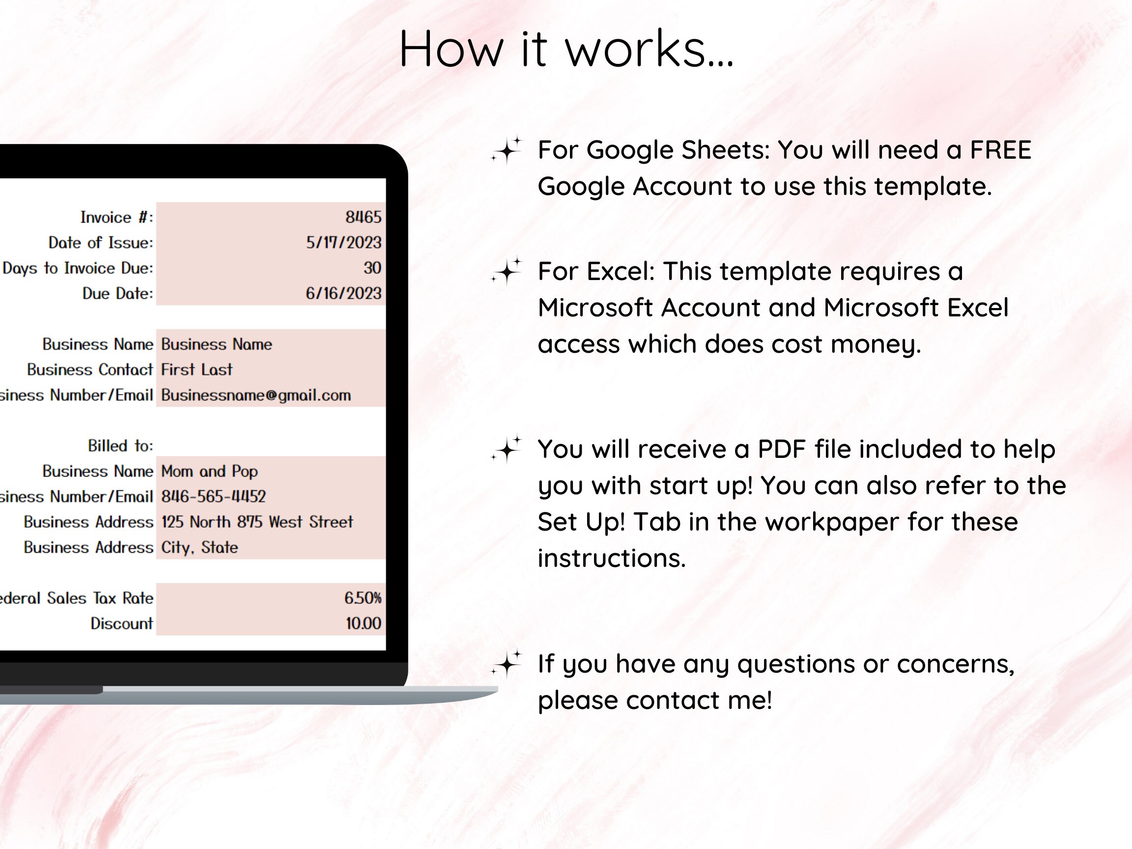 Invoice Tracker Google Sheets Small Business Spreadsheet Customer ...