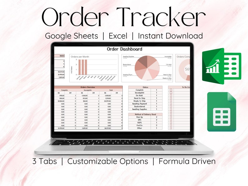 Order Tracker Spreadsheet Order Tracker Google Sheets Small Business ...