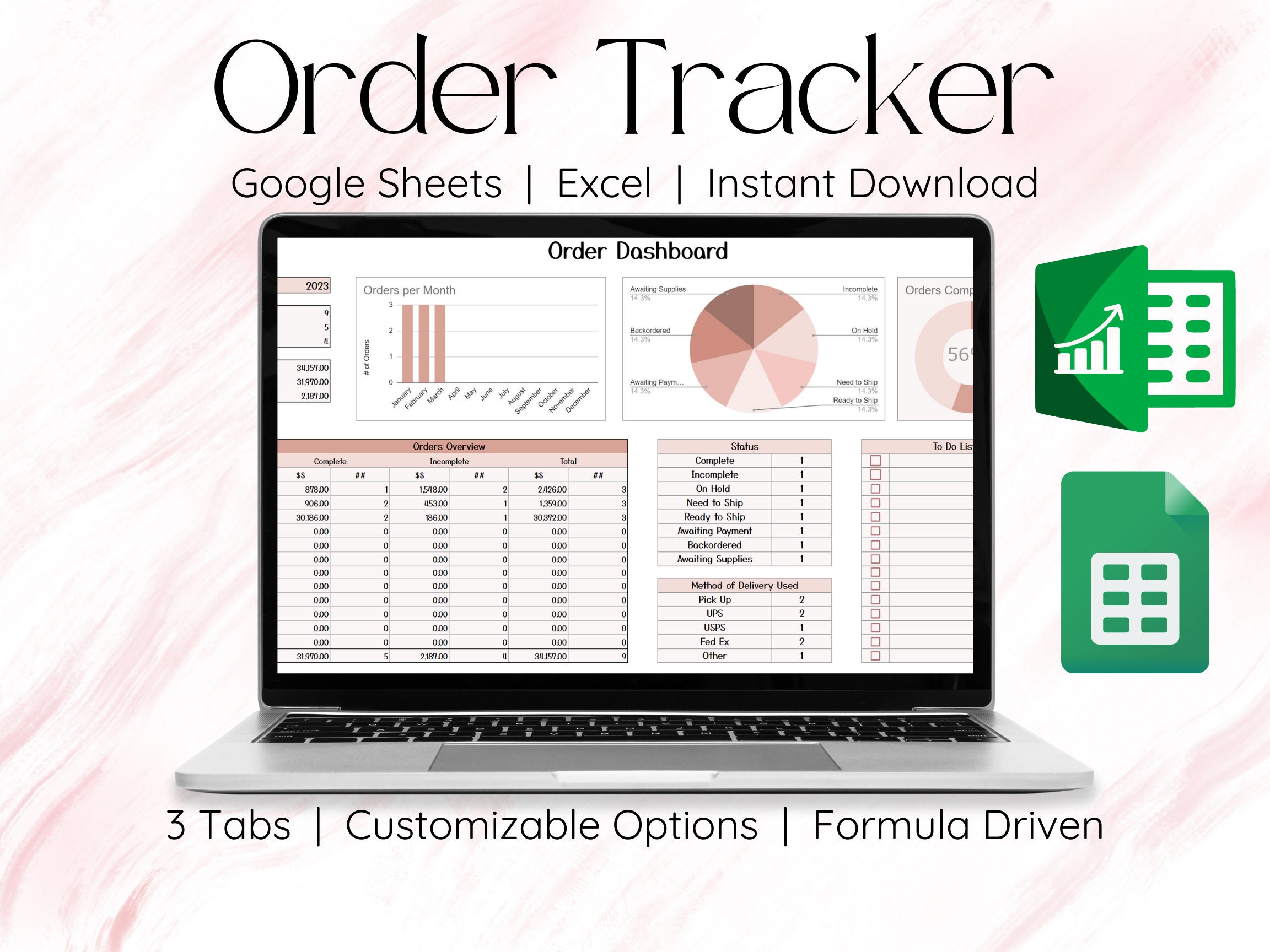 Order Tracker Spreadsheet Order Tracker Google Sheets Small Business ...